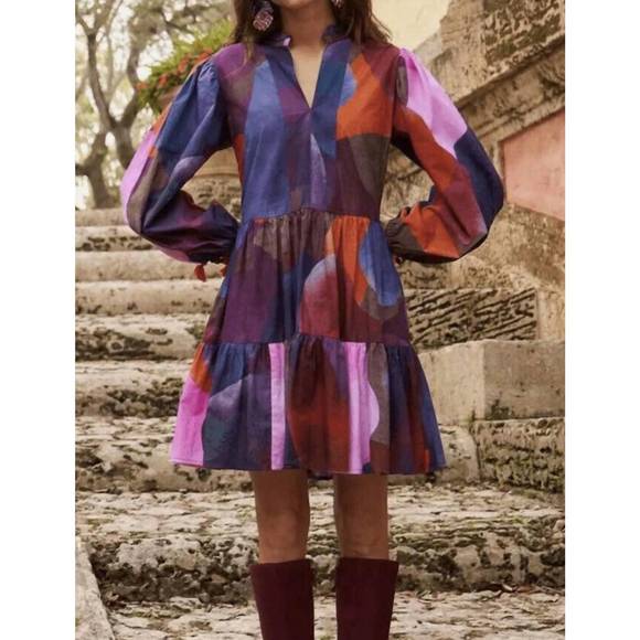 Oliphant | Dresses | New Oliphant Art Yoke Dress In Water Color | Poshmark